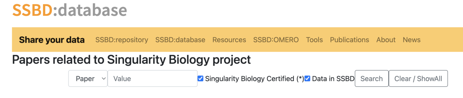 How to use SSBD database – Singularity Biology